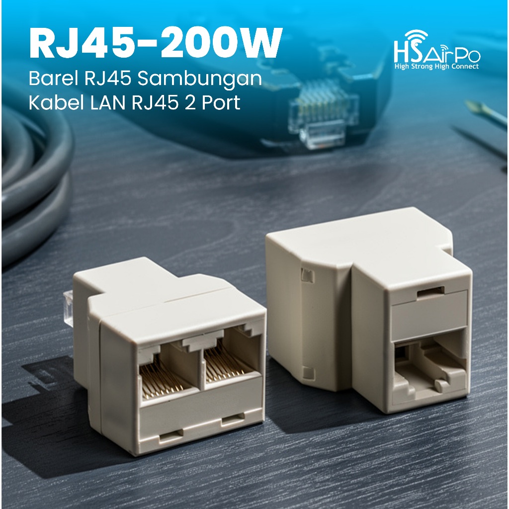 Jual HSAirPo Barel RJ45 Sambungan Kabel LAN 2 Port – Coupler RJ45 ...