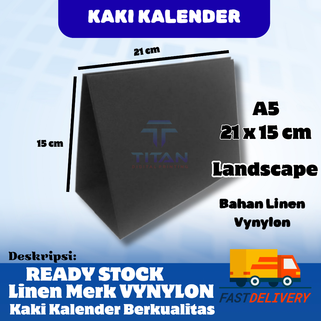 Jual ready stock Standing Kaki kalender A5 15 x 21 cm landscape potrait ...