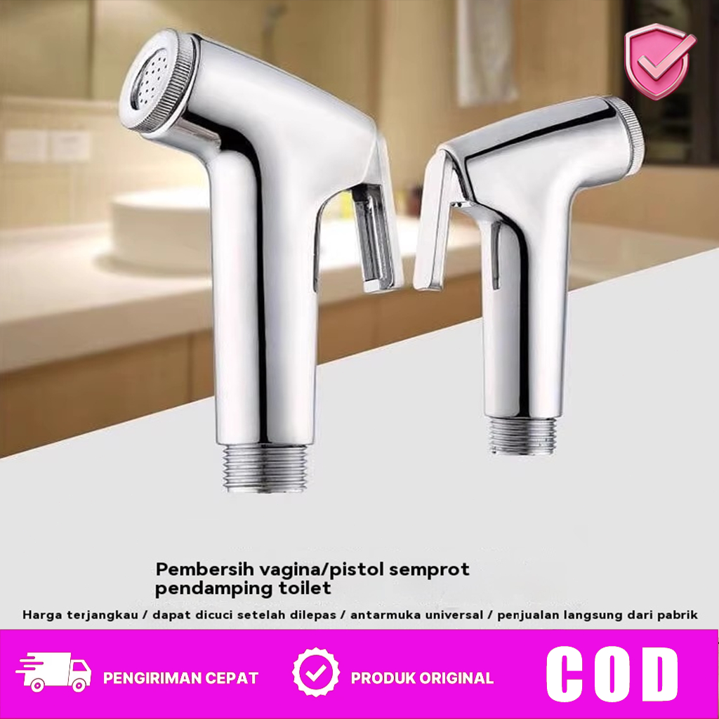 Jual Jet Shower Bidet Semprot Chrome Toilet Cebok Pipis Stop Kran ...