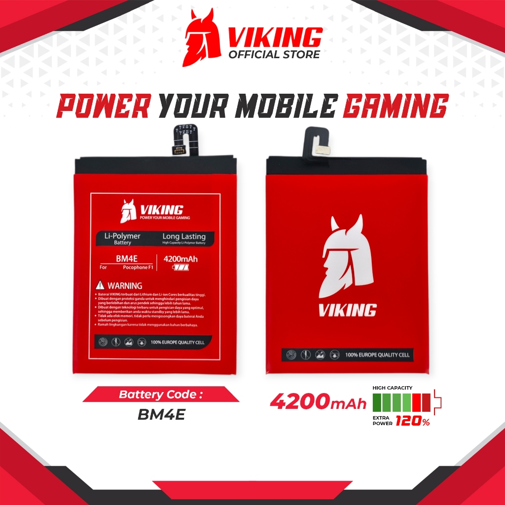 Jual VIKING Baterai Double Power for XiaoMi Pocophone F1 BM4E Poco Ori ...