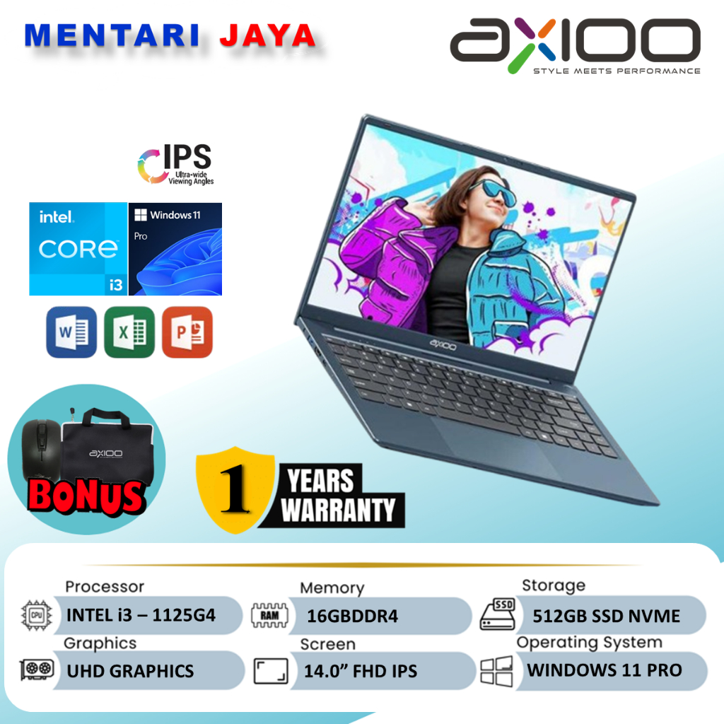 Jual Laptop AXIOO HYPE 3 G11 Intel i3 1125G4 16GB 512GB SSD 14 Inch FHD ...