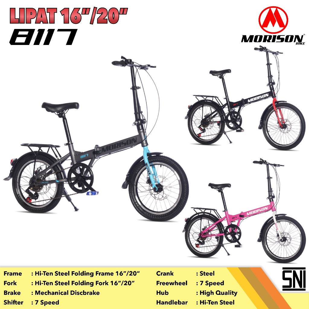 Jual (TERMURAH) Sepeda lipat 16 20 atlantis new phoenix 7 speed morison ...