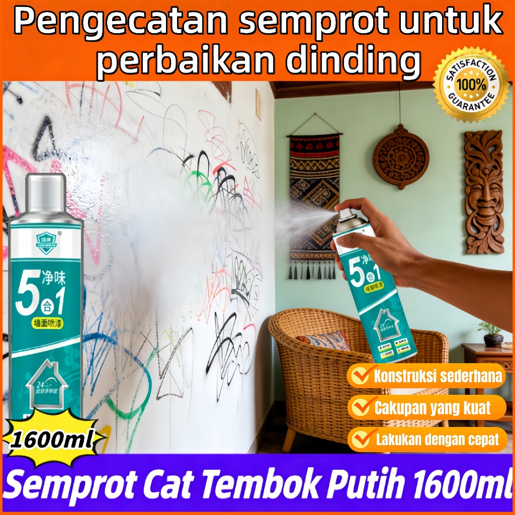 Jual Semprot cat tembok putih 1600ML penghilang noda jamur dinding ...