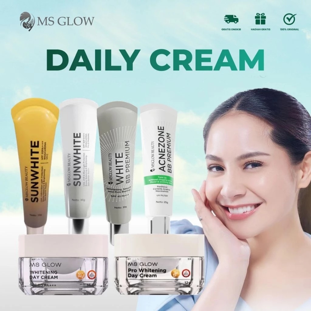 Jual ( SALE )Day Cream Whitening - Prow Whitening Cream Ms Glow ...