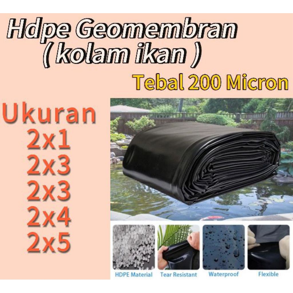 Jual Geomembran HDPE Berbagai ukuran tebal 200 (Terpal Tambak & kolam ...