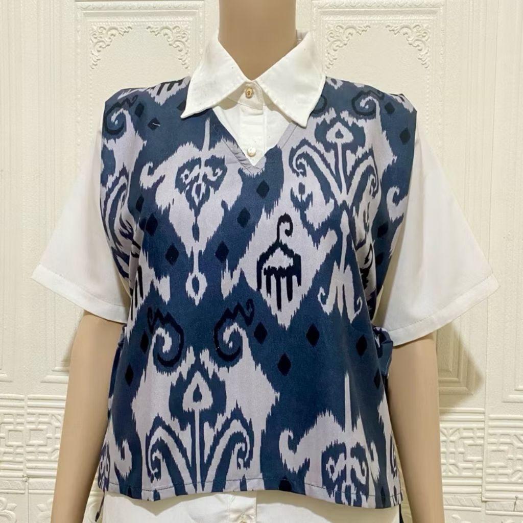 Jual Vest / Rompi Batik / vest leher V termurah vest kantor viral ...