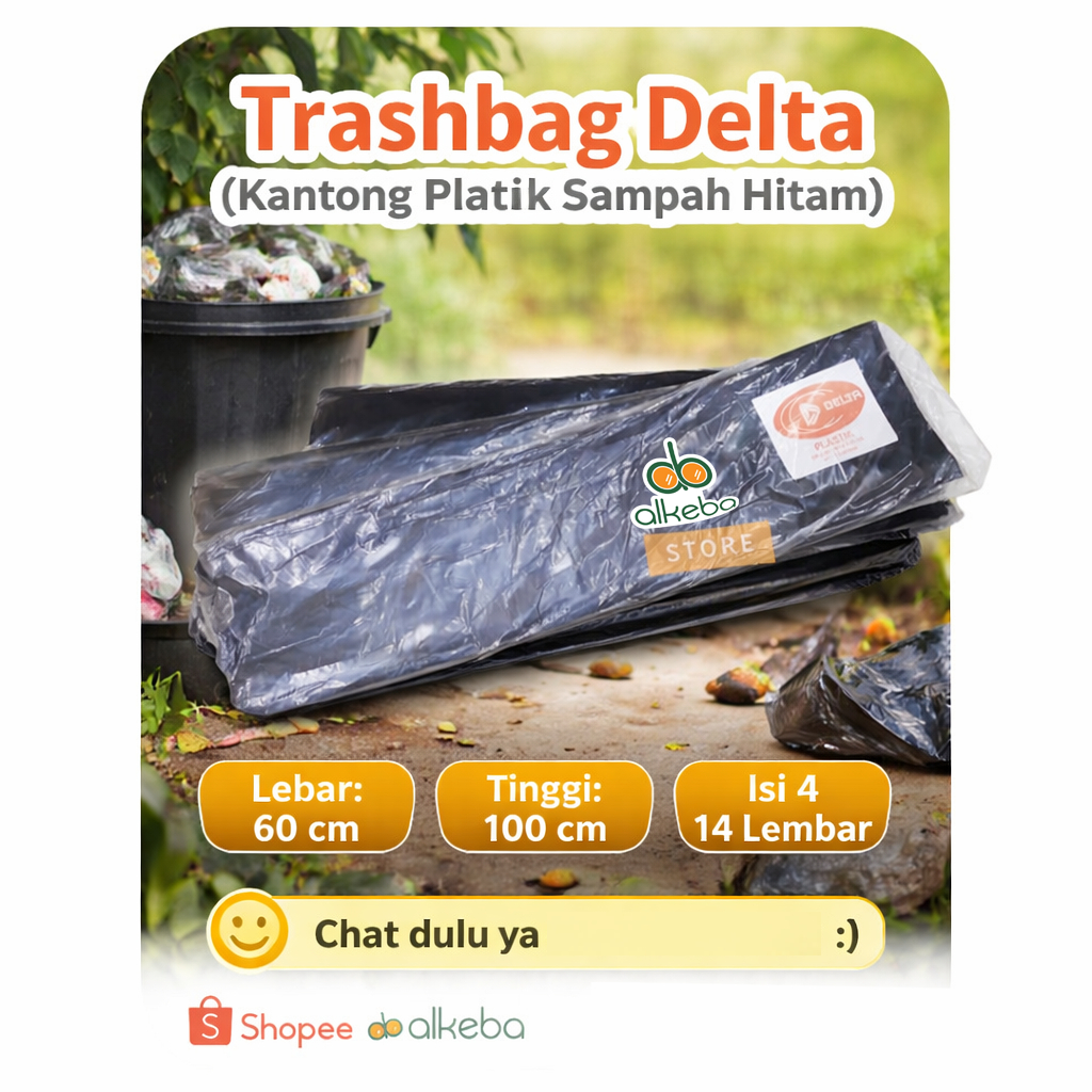 Jual Trash Bag Delta 60x100 cm – Kantong Plastik Sampah Hitam Tebal ...
