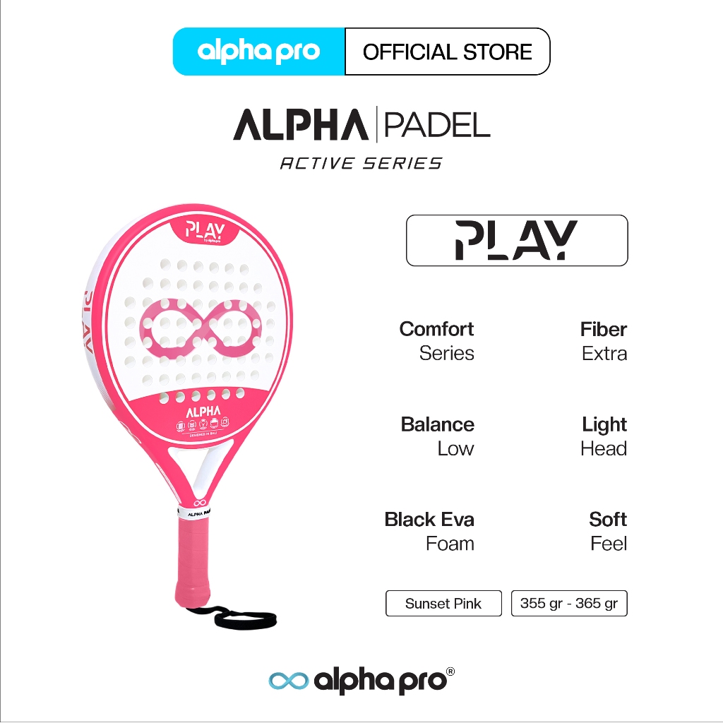 Jual Alpha Raket Padel Play Fiberglass Racket Paddle Padelball Sunset ...