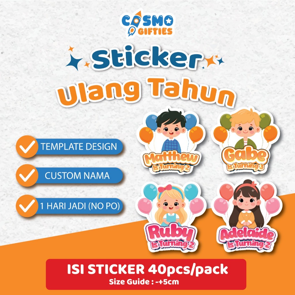 Jual Cetak Sticker Vinyl Ulang Tahun (Birthday) - CETAK KILAT 1 HARI ...