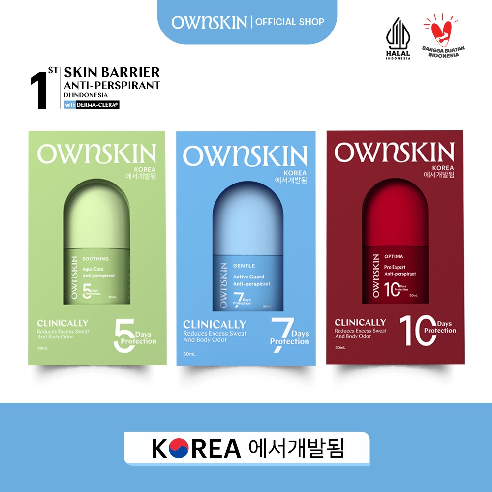Jual OWNSKIN Antiperspirant Roll On 30ml | The Ultimate Anti-Perspirant ...