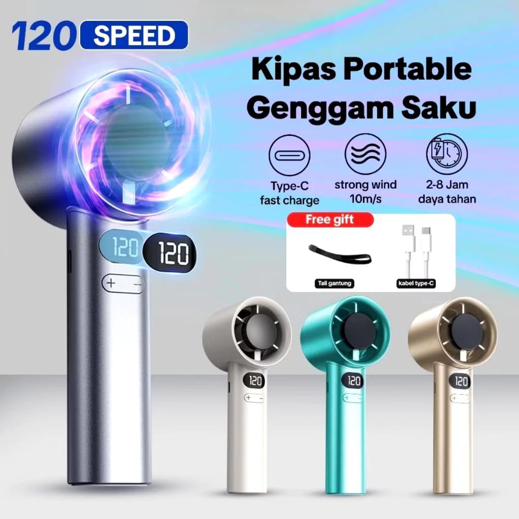 Jual Kipas Turbo M11 Kipas Porteble Mini 120 Super Speed Bahan Logam ...