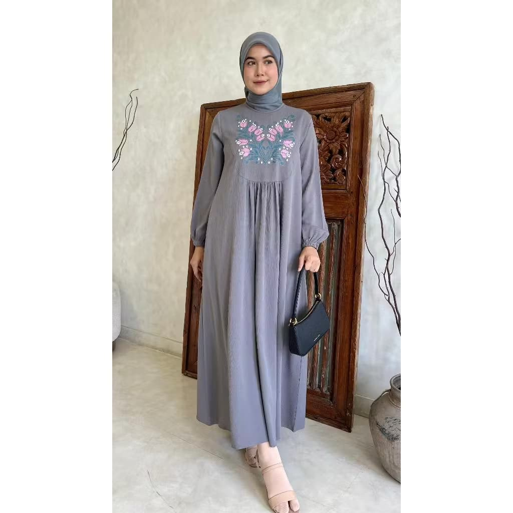 Jual Venka Dress Criyona Embro WR-588 | Shopee Indonesia