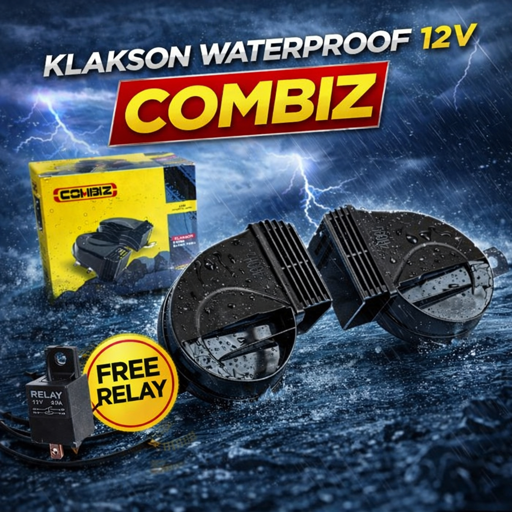 Jual Klakson motor / horn bel mobil Waterproof super sound + Relay 12V ...