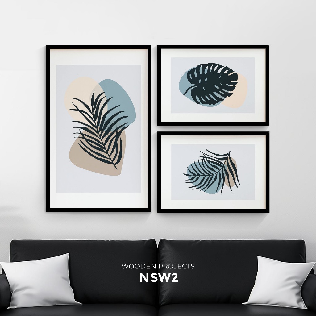 Jual Wooden Projects Set Hiasan Dinding Frame Kayu Minimalis Wall Decor ...