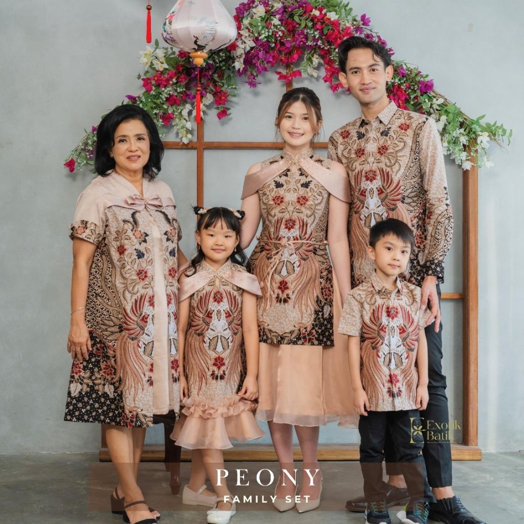 Jual Peony Batik Couple Set/Batik Imlek/Batik Kondangan/Batik Pesta ...