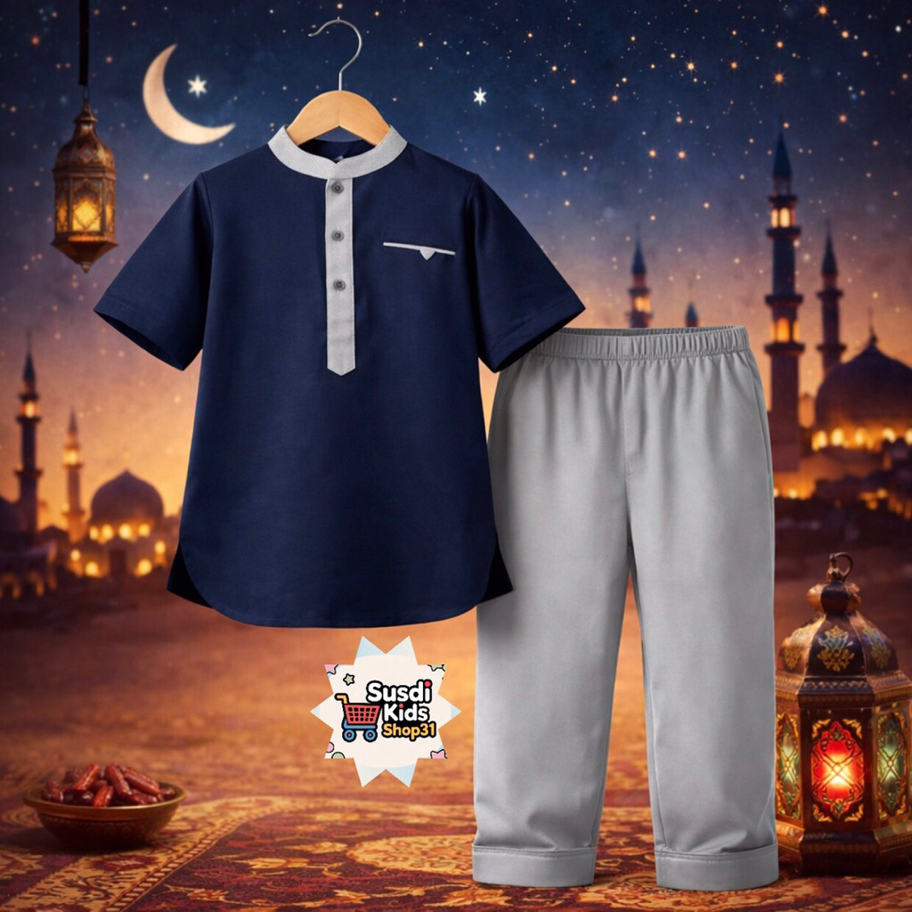 Jual BAJU KOKO MULIM ANAK LAKI-LAKI USIA 1-10 TAHUN TERBARU RAMADHAN ...