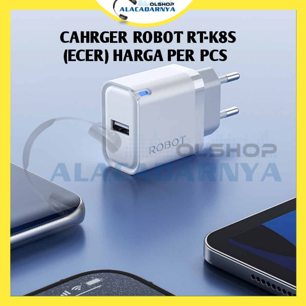 Jual Kepala Charger Robot RT-K8S 12W 2.4A Original (ECER 1PCS) | Shopee ...