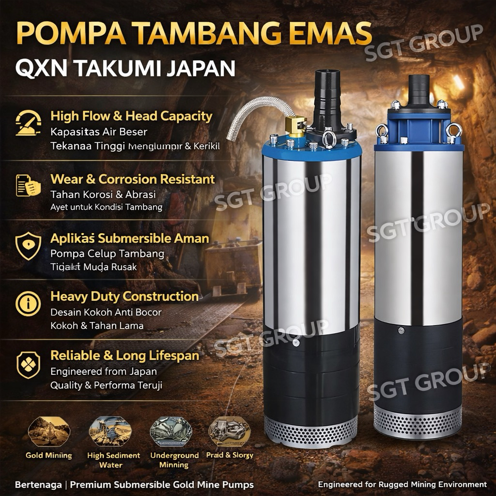 Jual Pompa Celup Air Kotor Submersible Rotor QXN 12.5/5-75 10HP Head ...