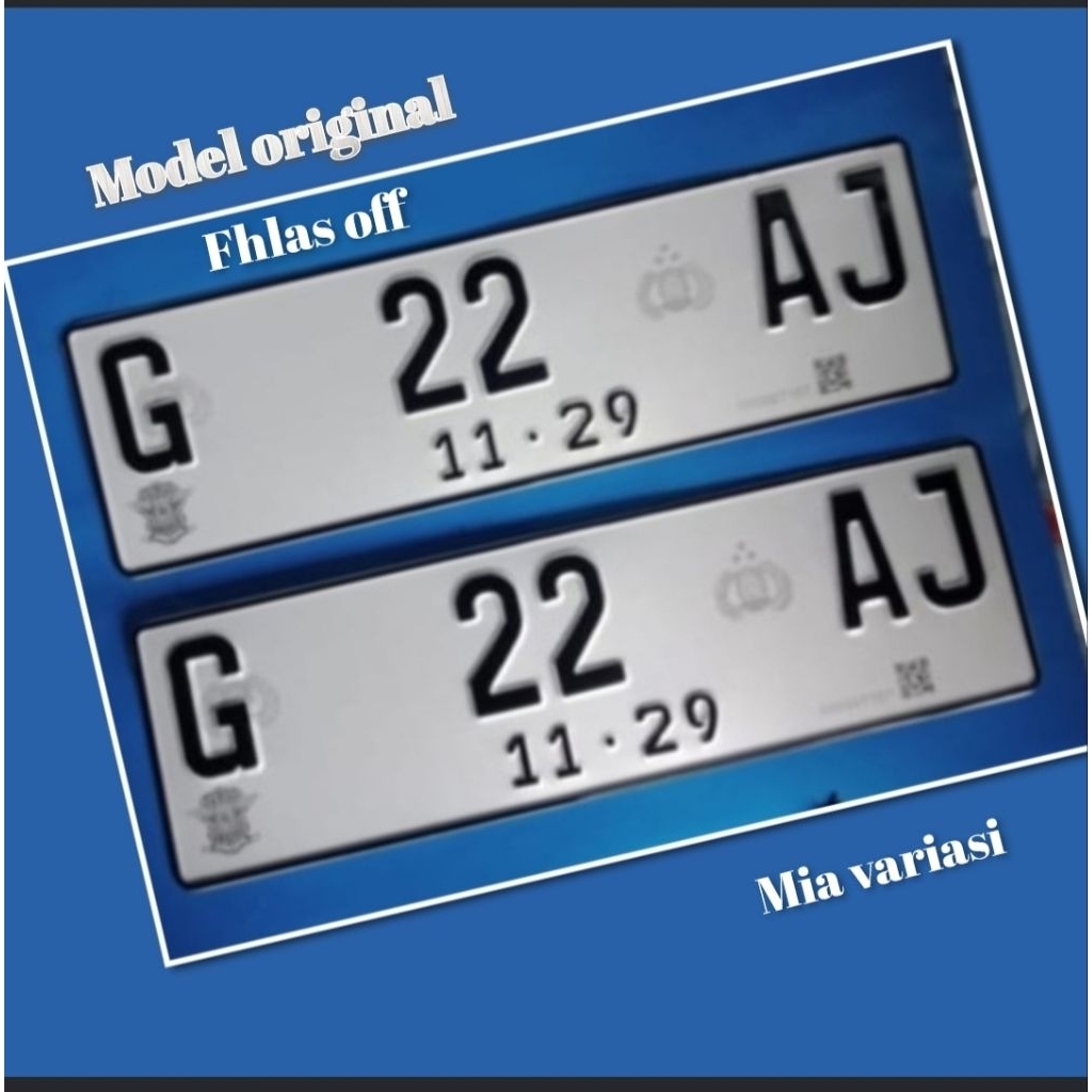 Jual PLAT MOBIL REFLEKTIF PUTIH BARCODE QR FONT TERBARU 2PCS | Shopee ...