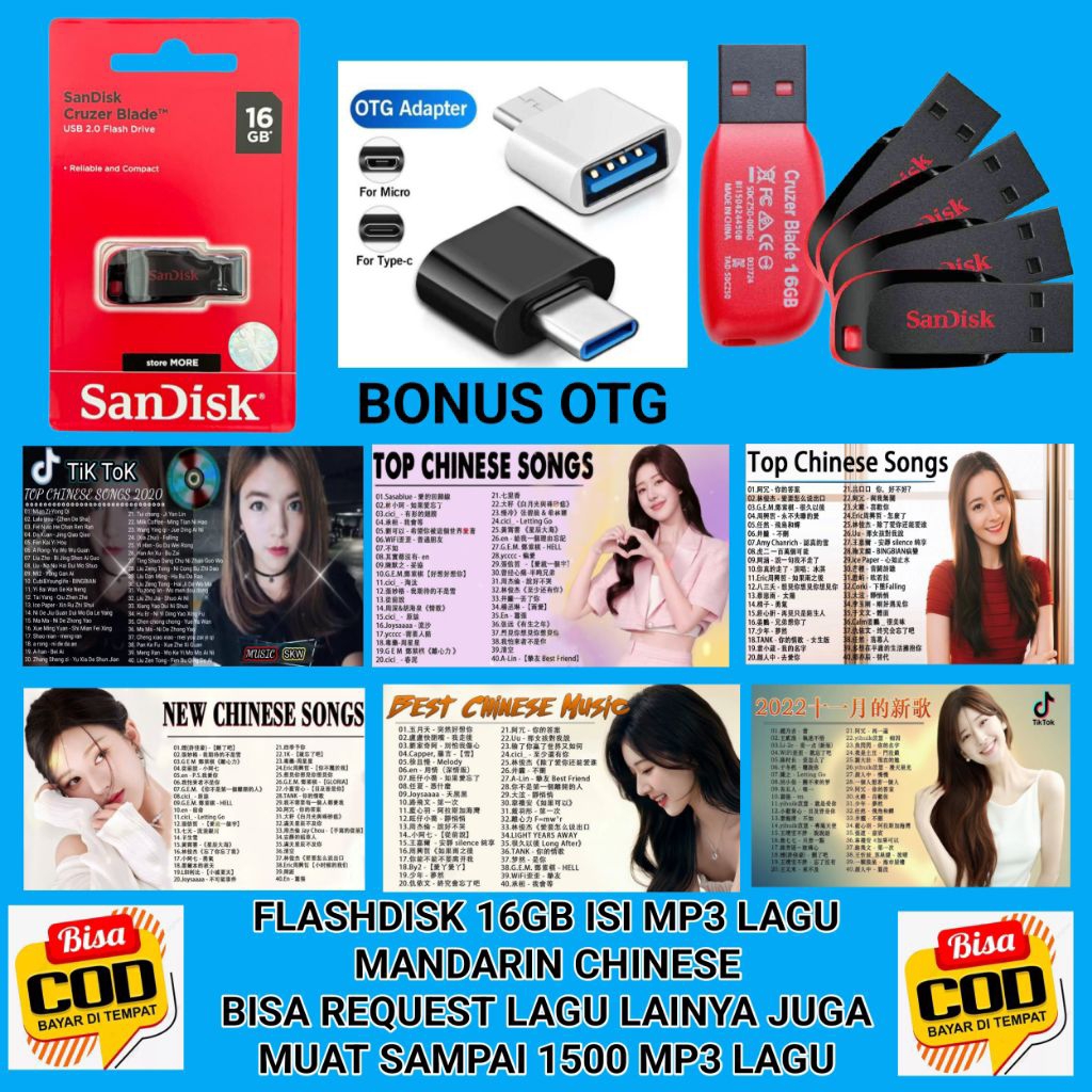Jual USB FLASH DISK LAGU POP MANDARIN TERBARU - USB FLASH DISK TERISI ...