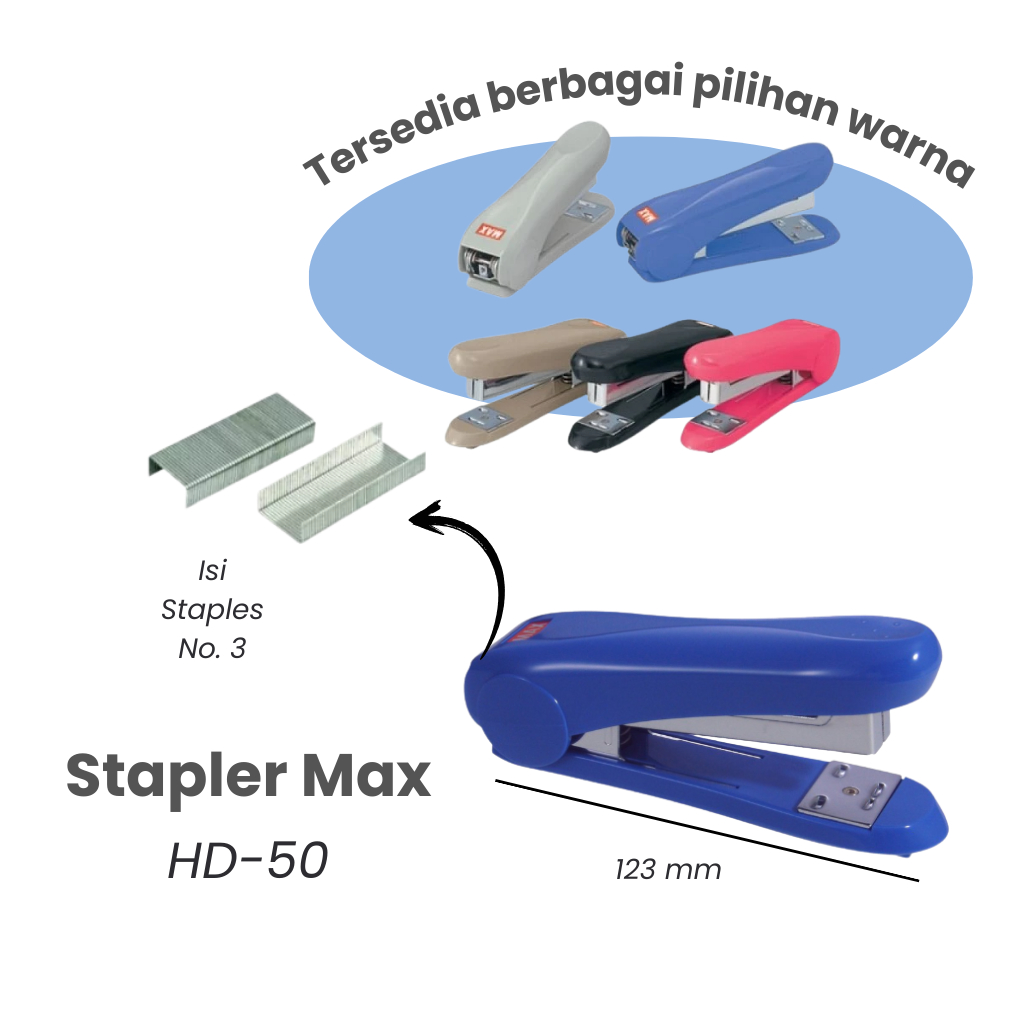 Jual MAX Stapler HD-50 Hekter Besar - Jepretan Penjilid Kertas | Shopee ...
