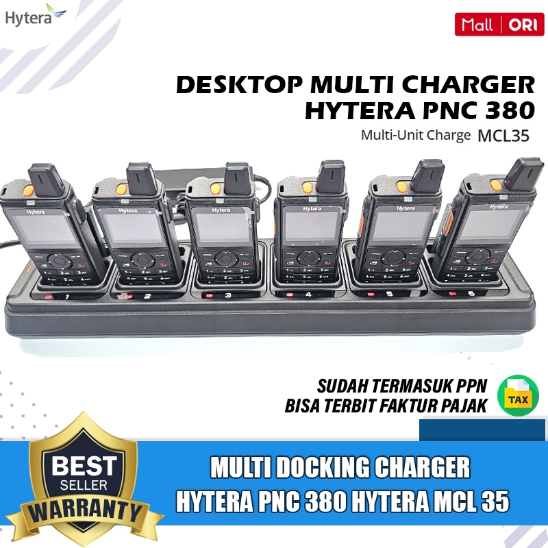 Jual Multi Docking Charger Hytera 6 Slot PNC 380 MCL 35 Multi Desktop ...