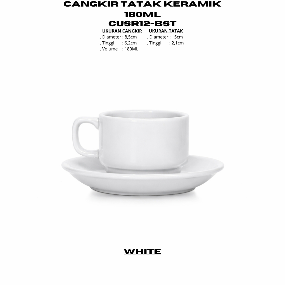 Jual Cangkir Tatak Keramik 180ML (1PSG) Polos By Indo Keramik Cangkir ...