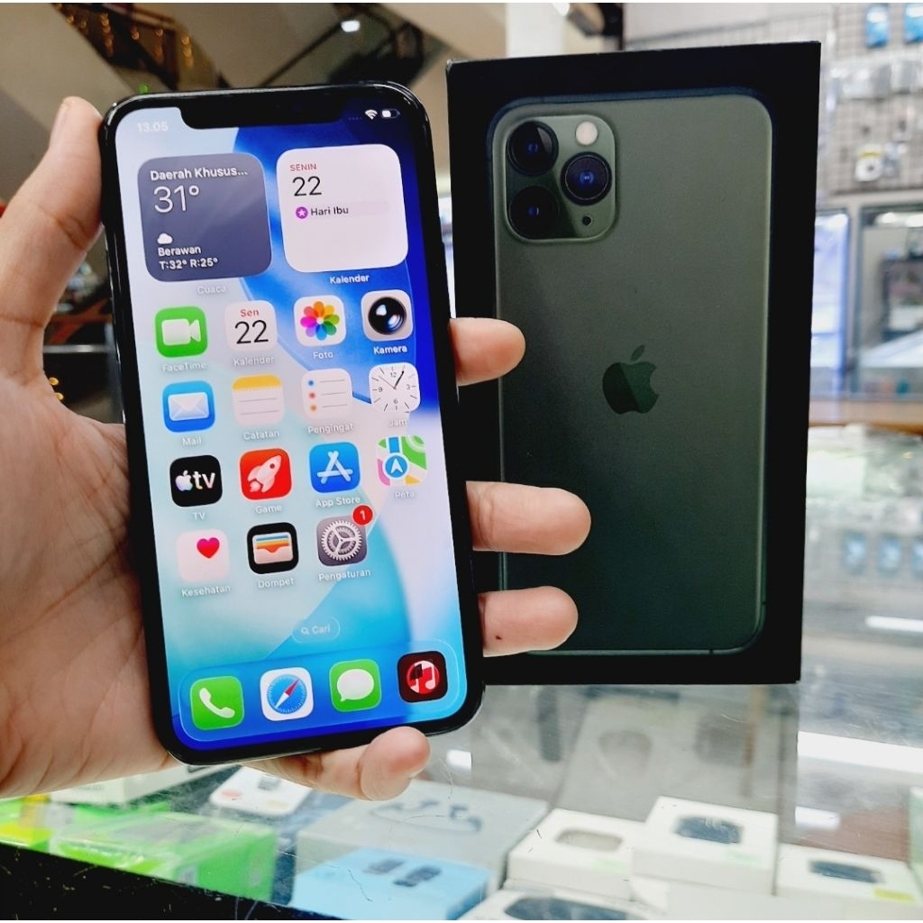Jual Iphone 11 Pro 256 GB - Green - Bekas Garansi Resmi i Box - Second ...