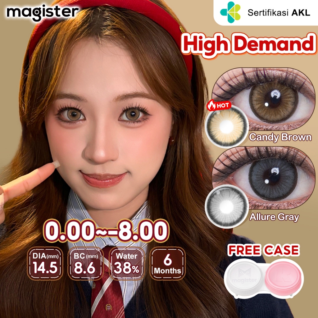 Jual [0.00 s/d -8.00] Magister Softlens Minus 1 Sepasang Candy Brown ...