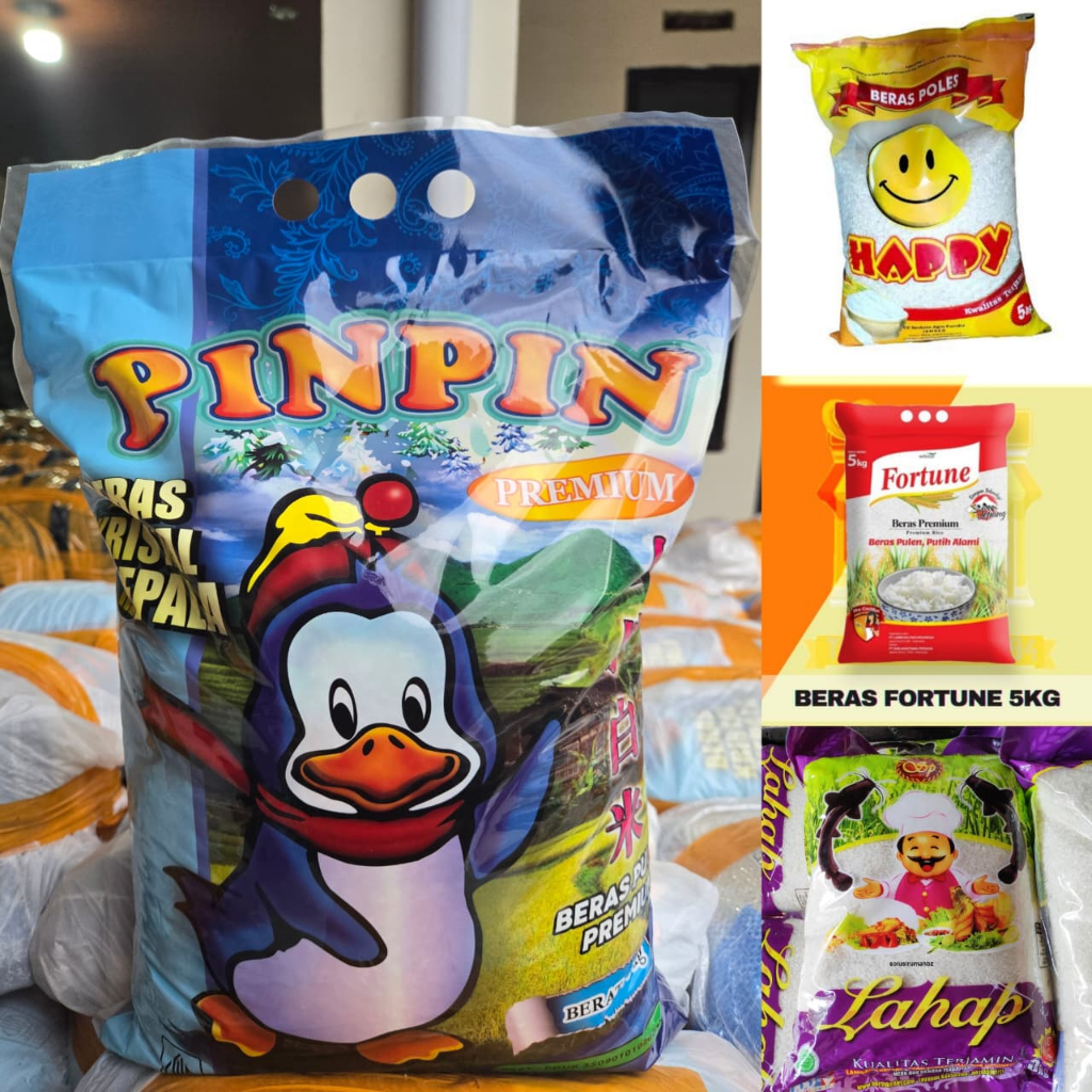 Jual YY - BERAS KEMASAN PREMIUM PINPIN 5 KG AN DAN ANEKA BERAS LAINNYA ...