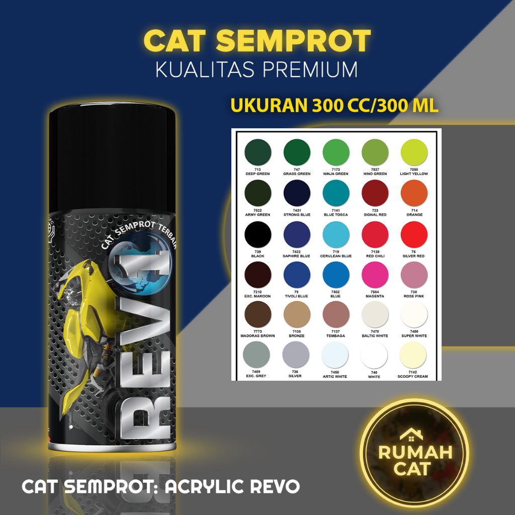 Jual Revo Acrylic Cat Semprot Akrilik Premium Cepat Kering Mudah ...