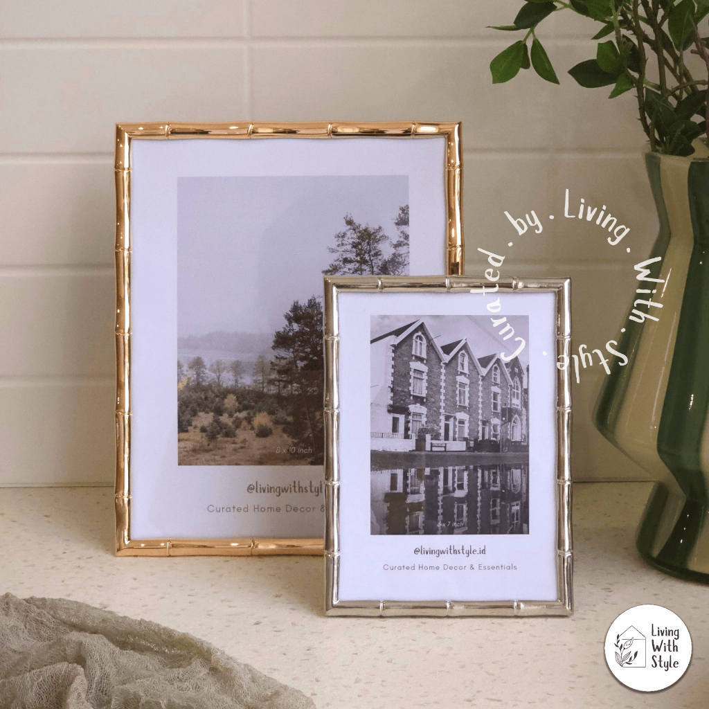 Jual Living With Style - Bamboo Aesthetic Metal Photo Frame / Bingkai ...