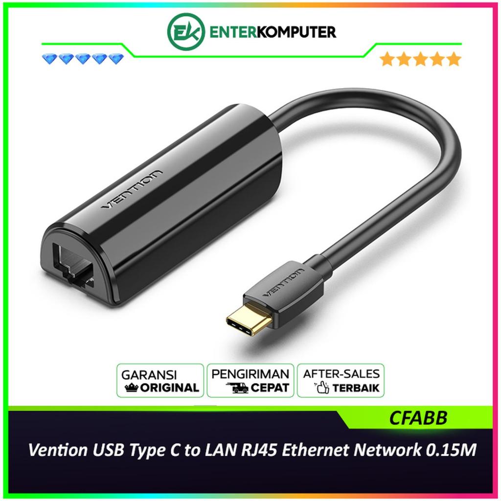 Jual Vention USB Type C to LAN RJ45 Ethernet Network 0.15M - CFABB ...