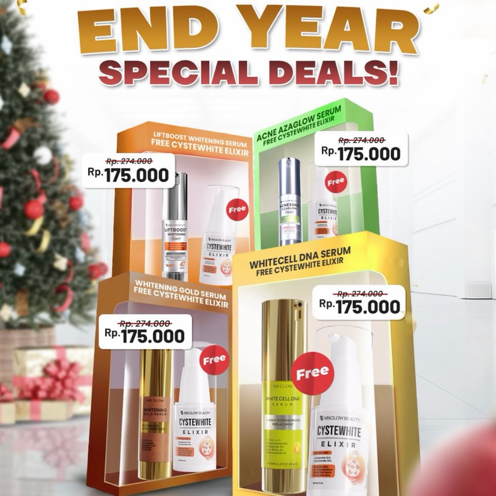 Jual MS GLOW PROMO SERUM FREE CHRISTEWHITE Elixir | Shopee Indonesia