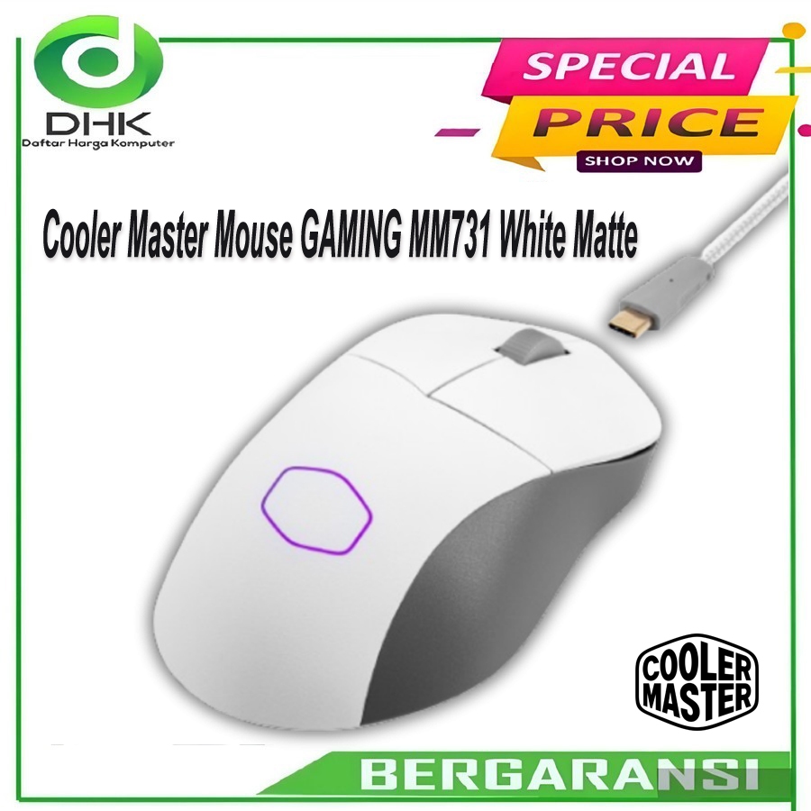 Jual Cooler Master Gaming Mouse MM731 White | Shopee Indonesia