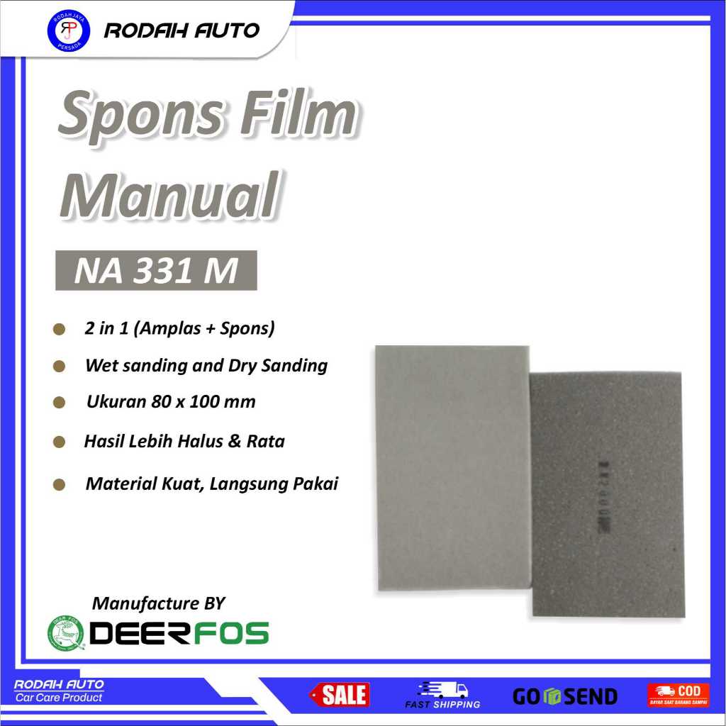 Jual Amplas Manual Spons Deerfos NA 331 M ukuran 80x130 mm - Amplas ...
