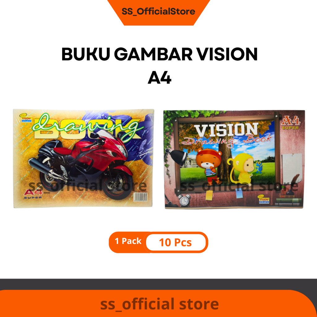Jual Buku Gambar Vision A4 Super 1 Pack isi 10 Pcs | Shopee Indonesia