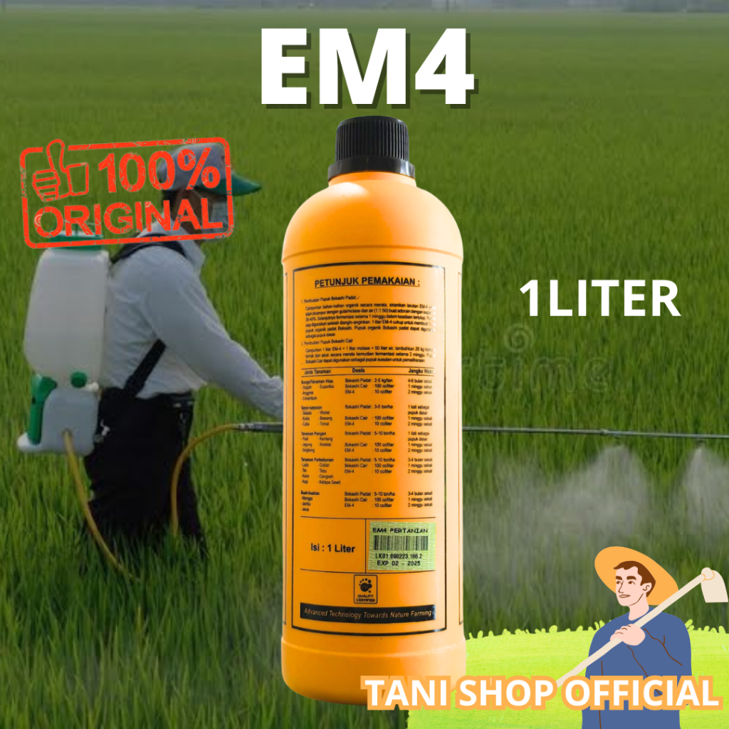 Jual EM4 PERTANIAN 1 LITER BAKTERI PENGURAI ORGANIK PENYUBUR TANAH DAN ...
