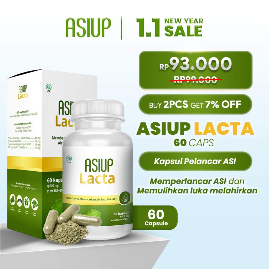 Jual ASI UP LACTA Suplemen Pelancar ASI Booster Lancar Torbangun Herbal ...