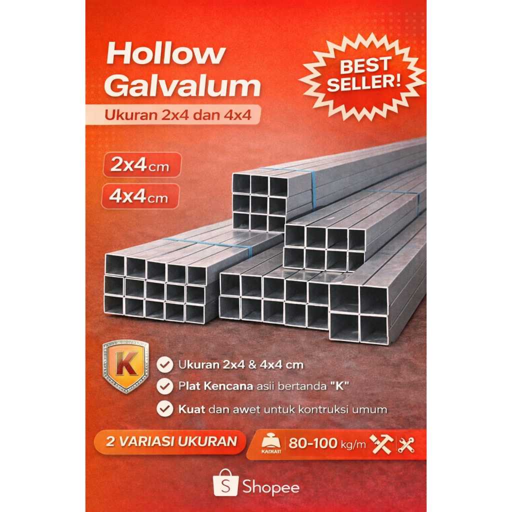 Jual Hollow 2x4 Terlengkap & Harga Terbaru Mei 2026 | Shopee Indonesia
