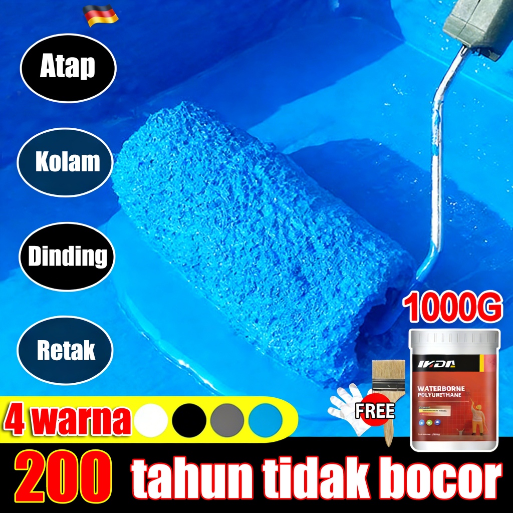 Jual IKDA Cat anti bocor 1kg Pemberian Sikat Lem Transparan Anti Bocor ...