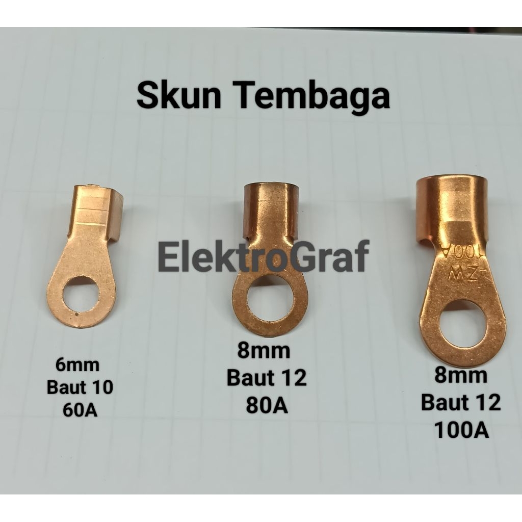 Jual Skun ACCU Terminal SKUN Tembaga 6mm 8mm TEMBAGA | Shopee Indonesia