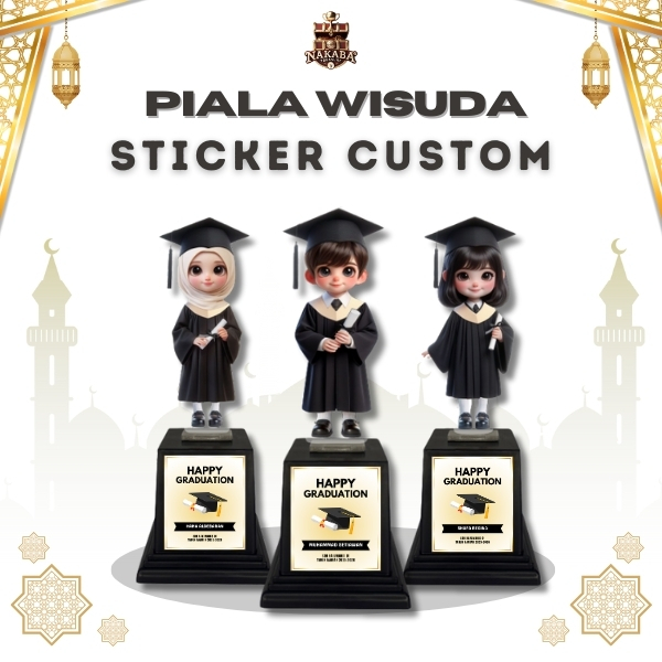 Jual Piala Akrilik Wisuda Sticker Custom Penghargaan Kejuaraan ...