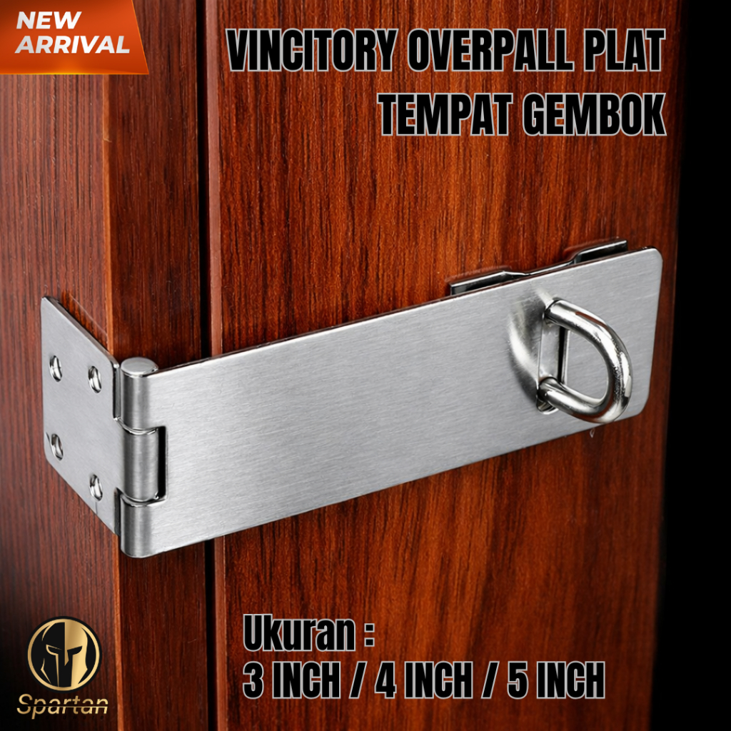 Jual Overpal Plat Tempat Gembok Stainless Grendel Kunci Pintu Over Pal ...