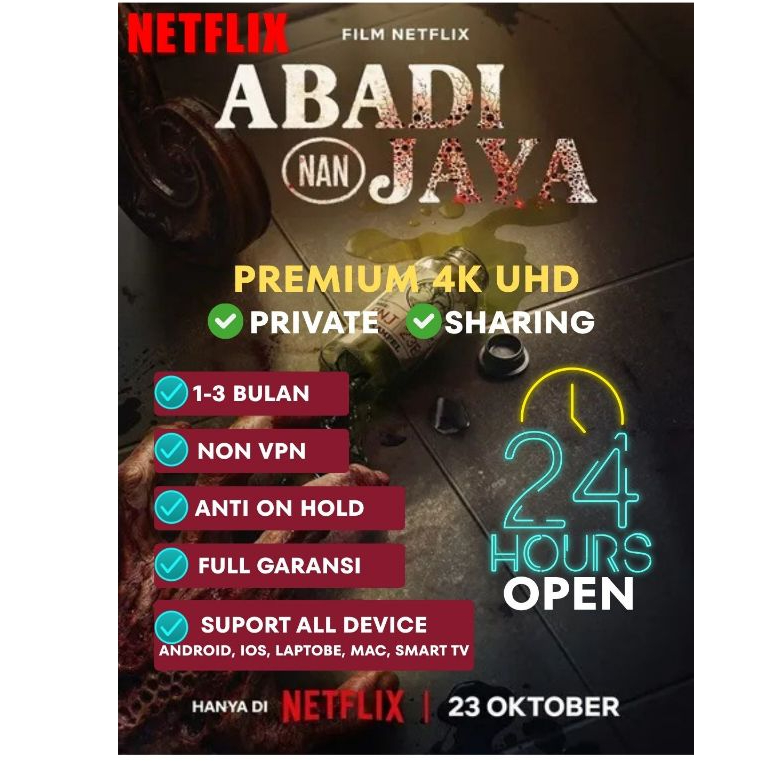 Jual PAKET NETFLIX harian UHD 4K PRIVAT RESMI NETFLIX PREMIUM | Shopee ...