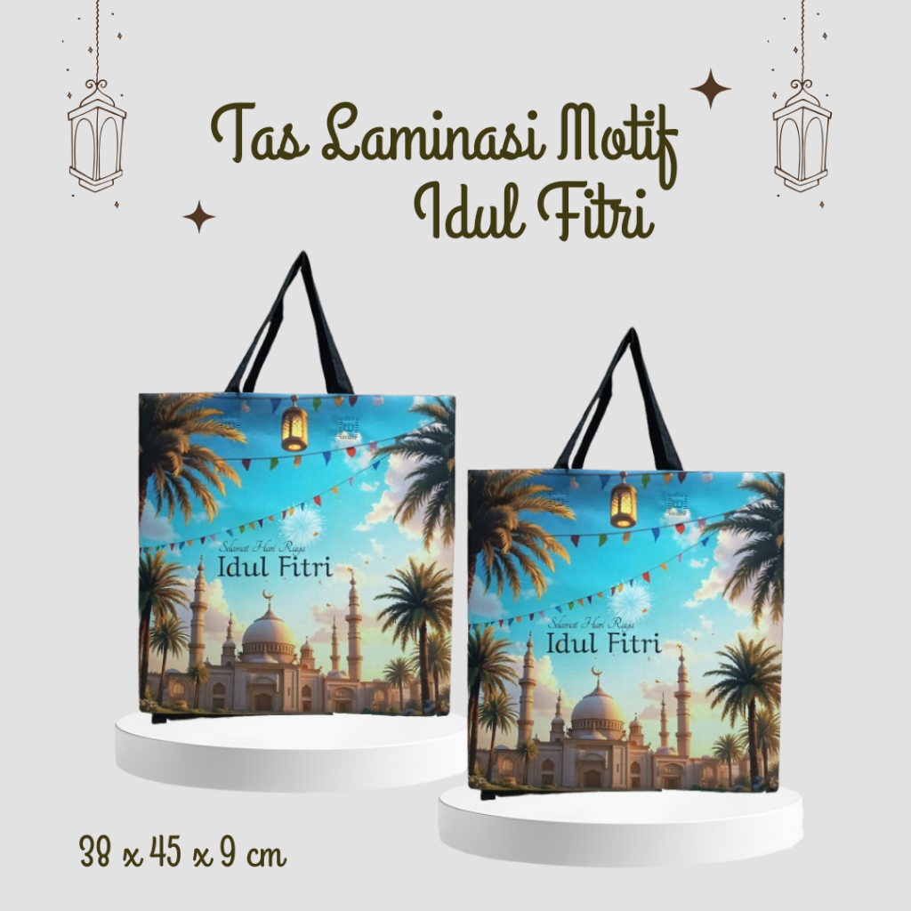 Jual Tas Tali Lebaran pink 38x45 isi 1 lusin (12pcs) Goodiebag Idul ...