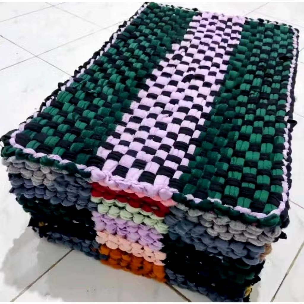 Jual Kesed tenun kesed anyam tebal anti licin harga per 5 pcs | Shopee ...