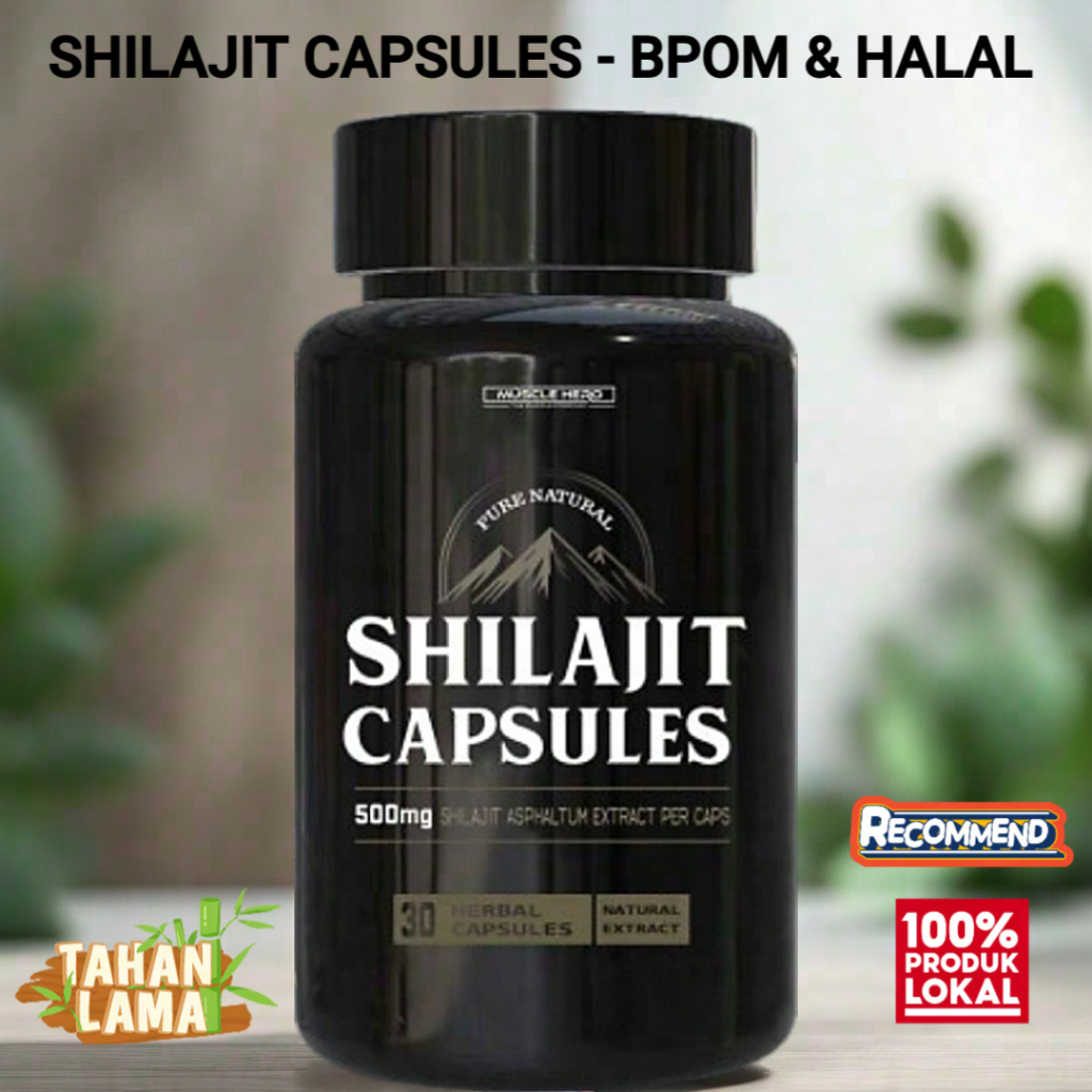 Jual Shilajit Capsules 500mg Suplemen Stamina Vitalitas Pria Herbal ...