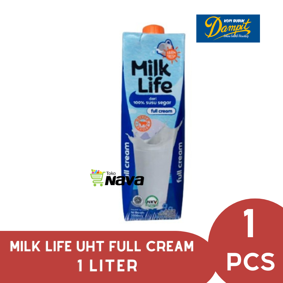 Jual MILK LIFE UHT FULL CREAM 1 LITER / MILK LIFE UHT / FULL CREAM ...