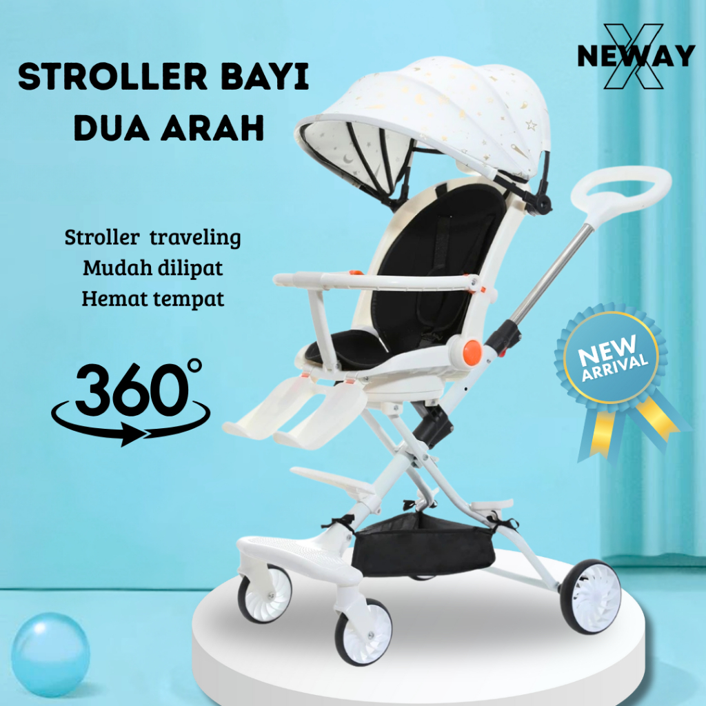 Jual NewayX Stroller Bayi Lipat Kereta Baby Dua Arah Stroler Dorong New ...